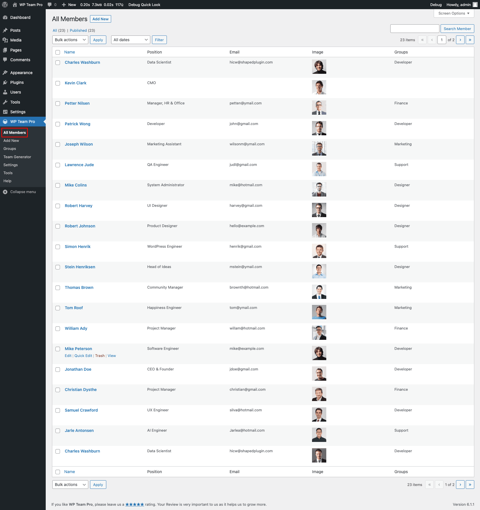 How to Add/Edit a Member - WP Team
