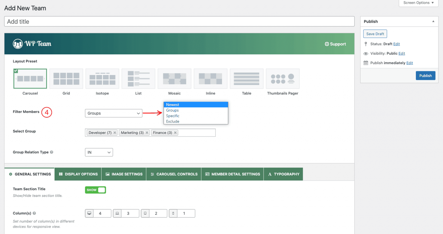 How to Filter and Display Team Members - WP Team