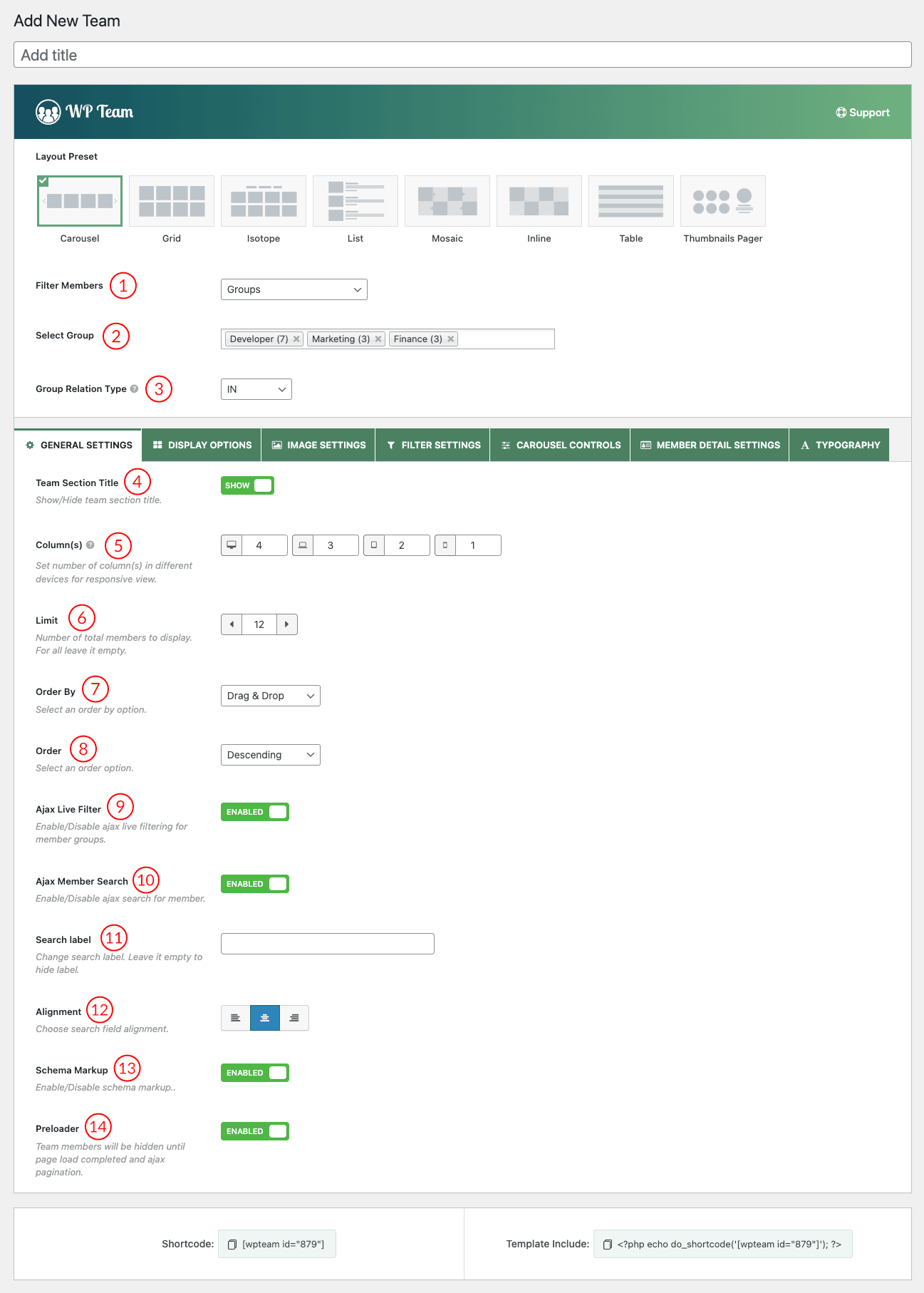 General Settings - Smart Team