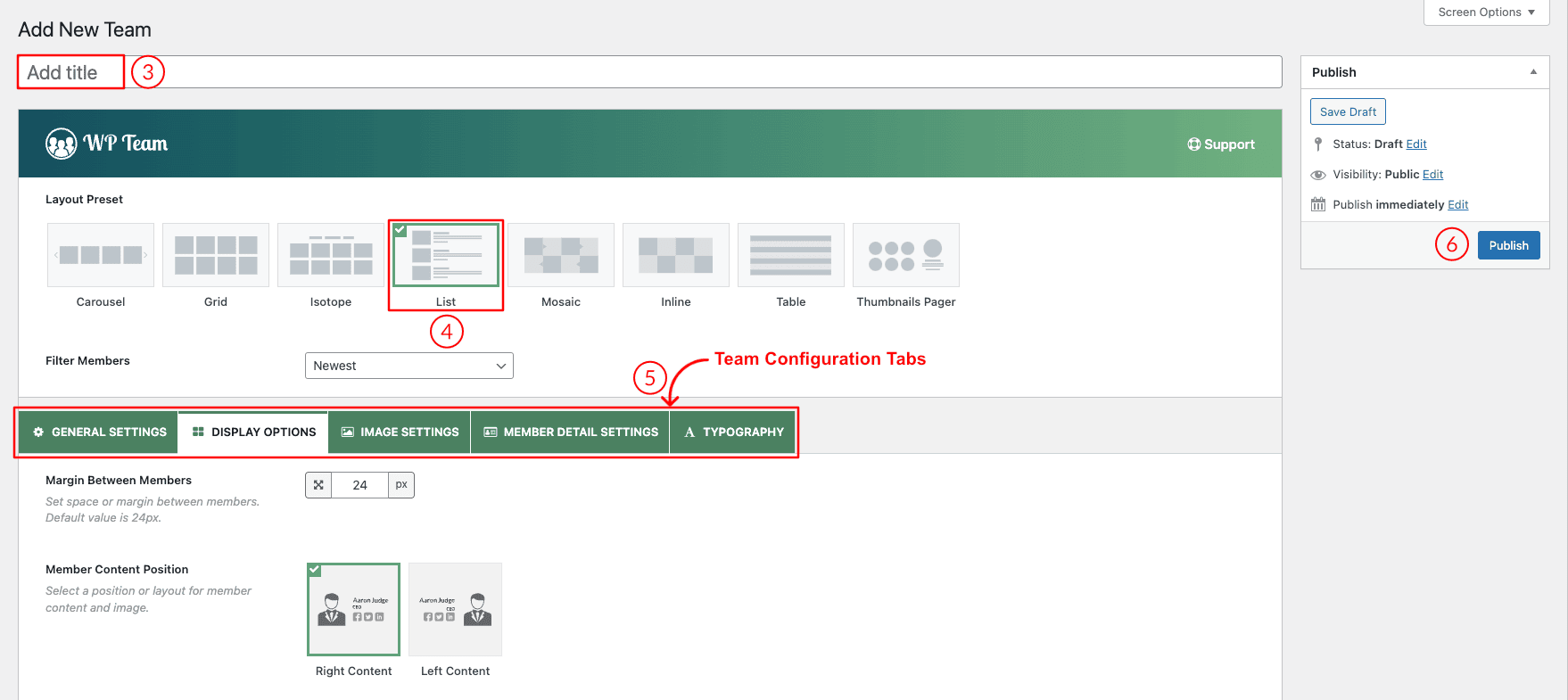 How to Create a Team List layout - WP Team