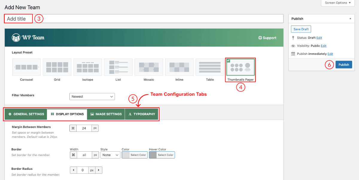 How to Create a Team Thumbnails Pager Layout - WP Team
